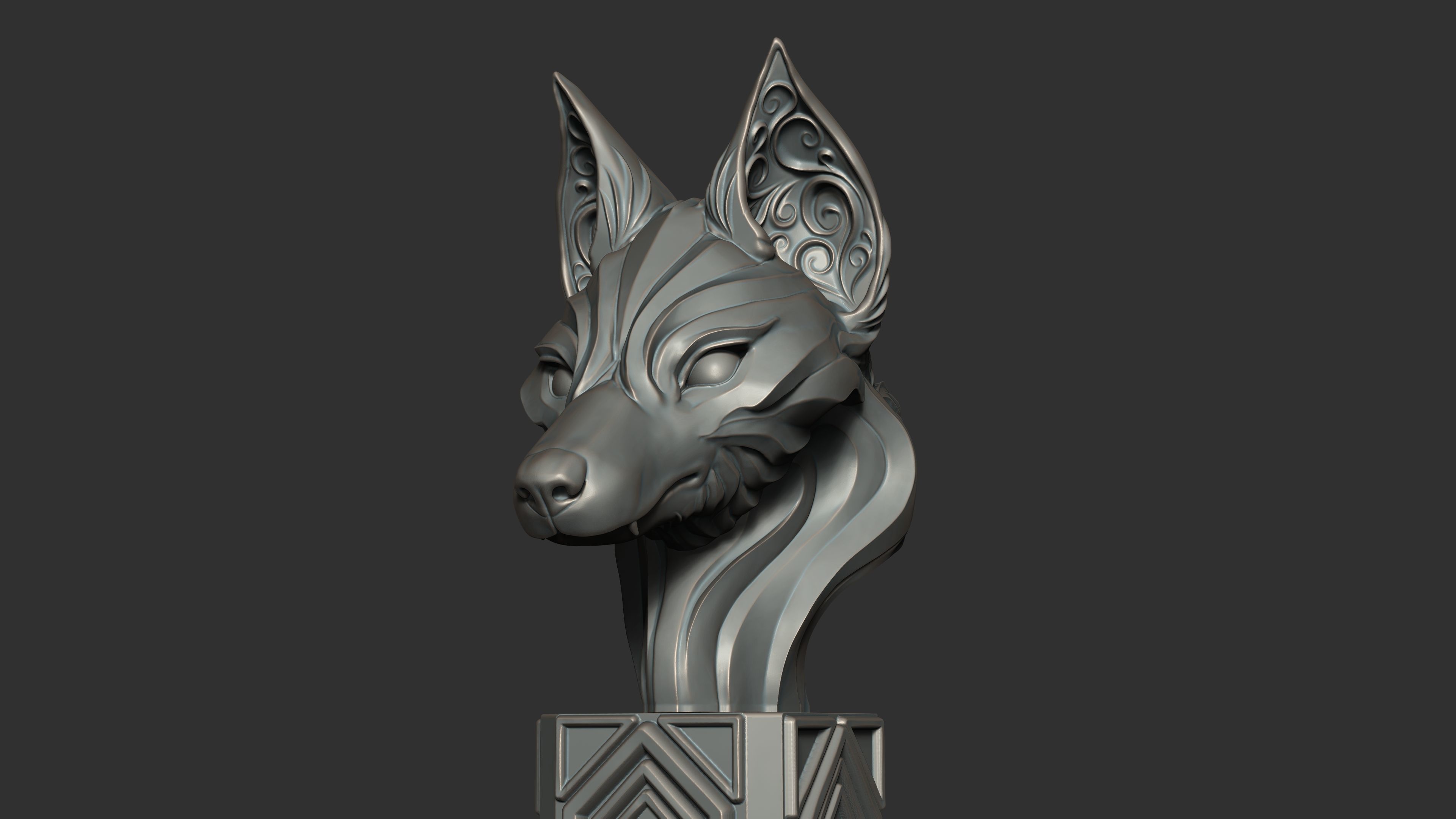 Fox Head 3D model | CGTrader