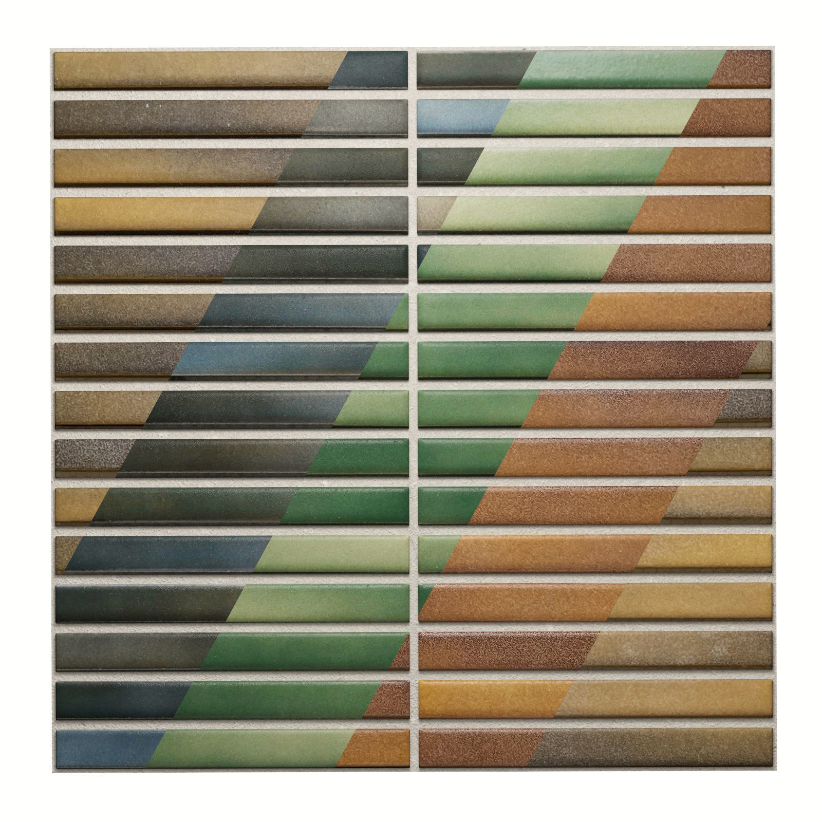 Collection tiles Ombre Mix Matt Finger Mosaic 3D model | CGTrader