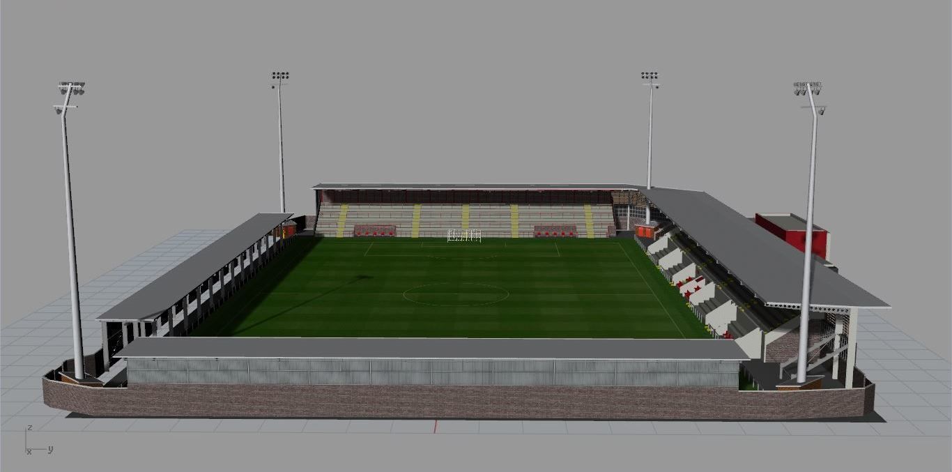 3D model Broadhurst Park Stadium FC United VR / AR / low-poly | CGTrader