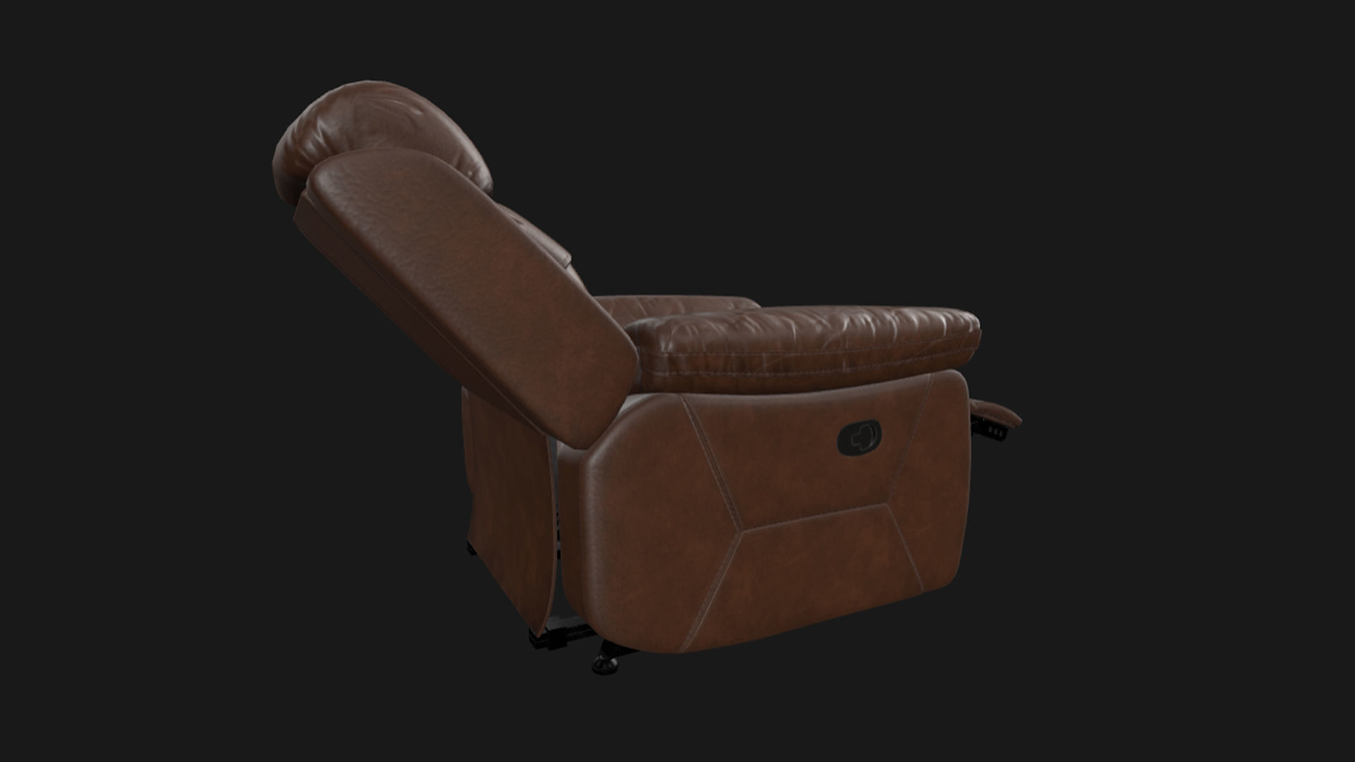 3D model Recliner Leather Chair Sofa Single Seater VR / AR / low-poly ...