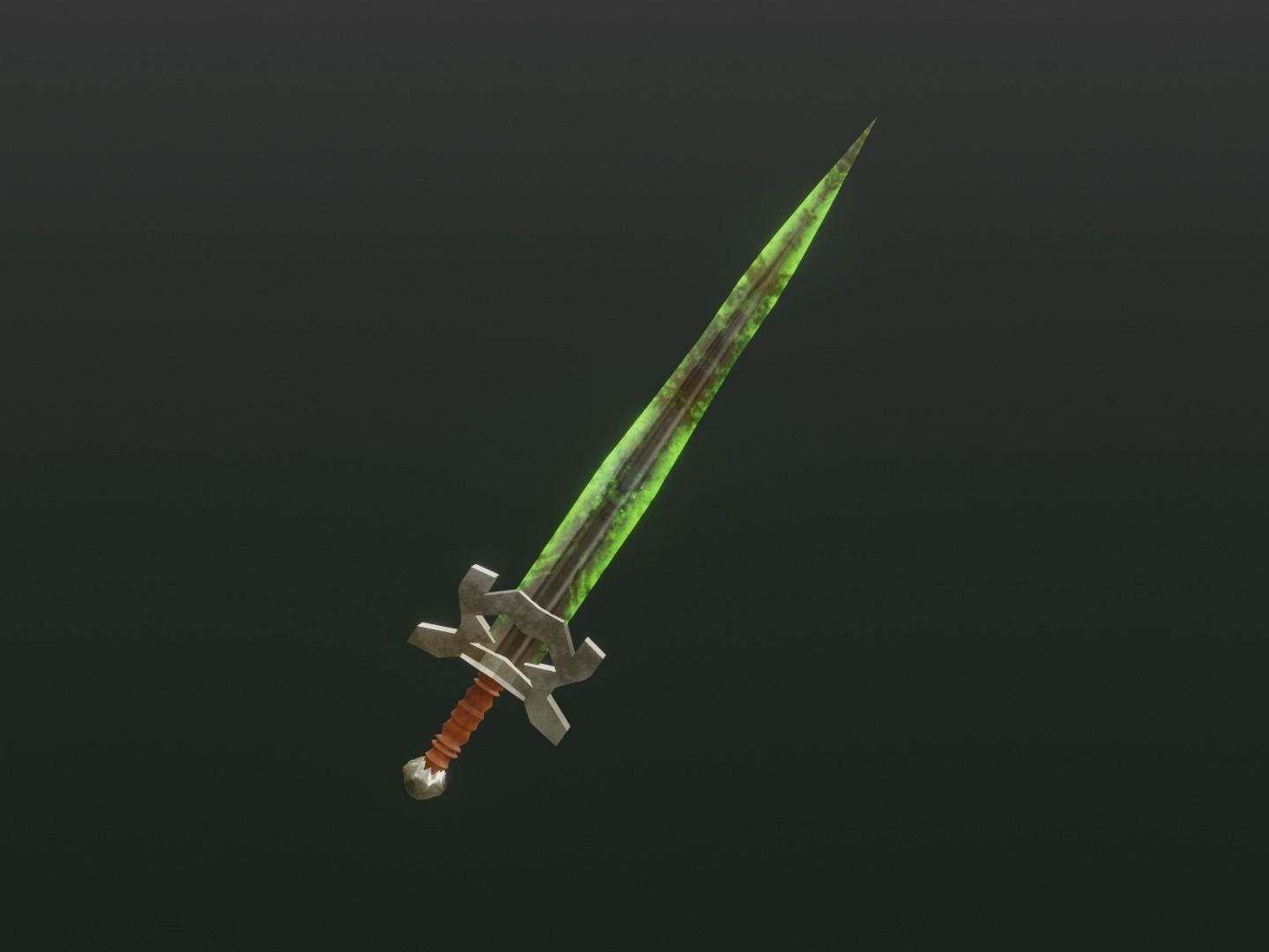 3D model Fantasy Poison Sword - Elemental Sword VR / AR / low-poly ...