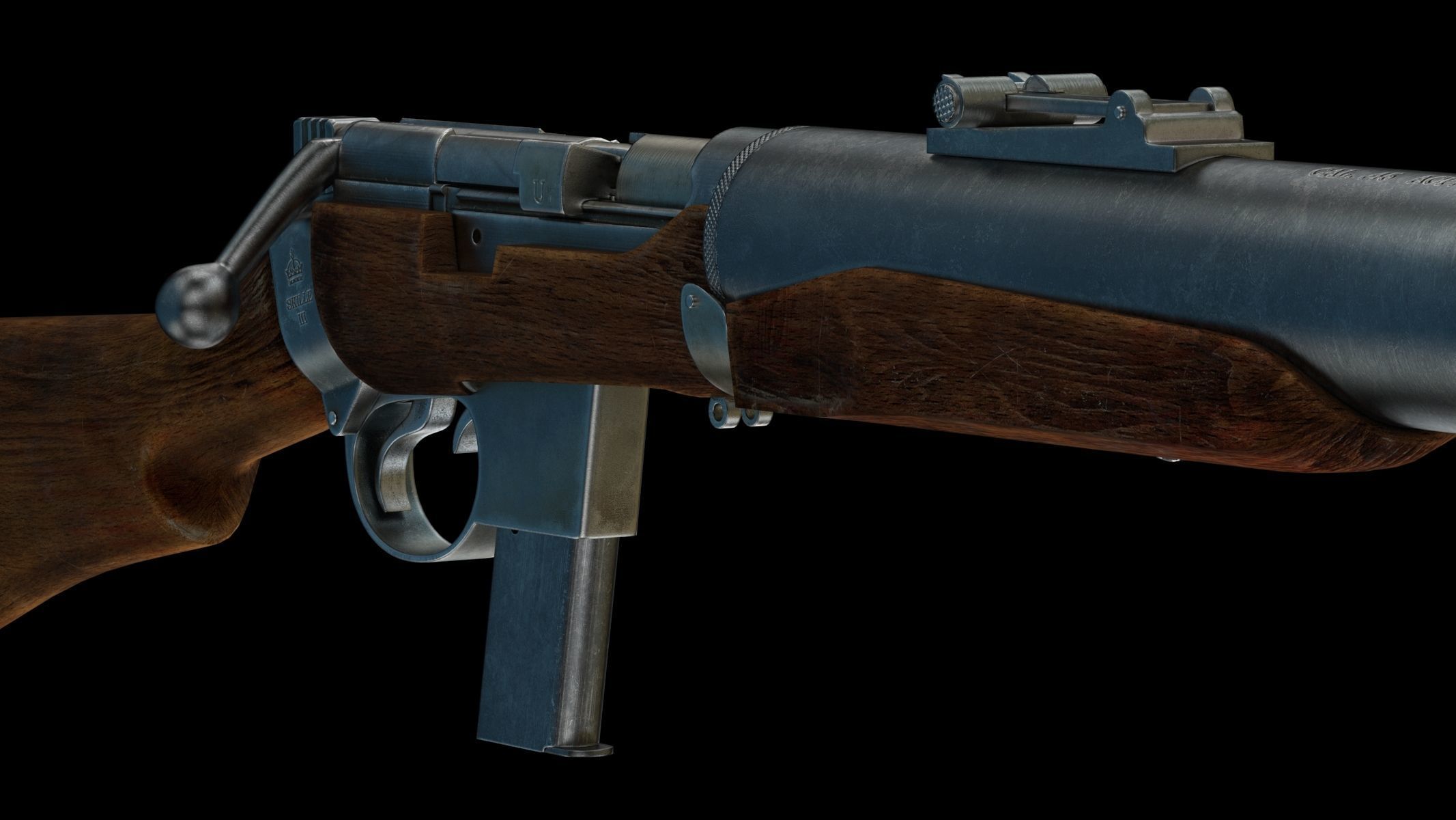 3D model De Lisle Carbine Low Poly VR / AR / low-poly | CGTrader