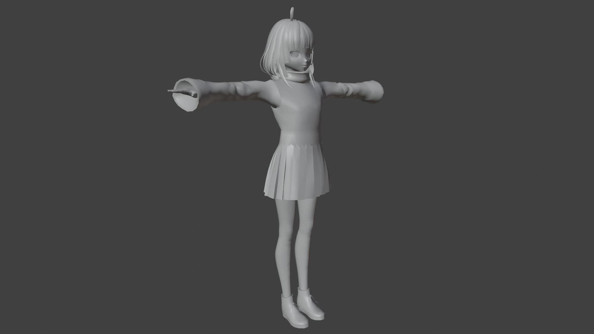 3D model cute anime girl character - Mayoko VR / AR / low-poly | CGTrader