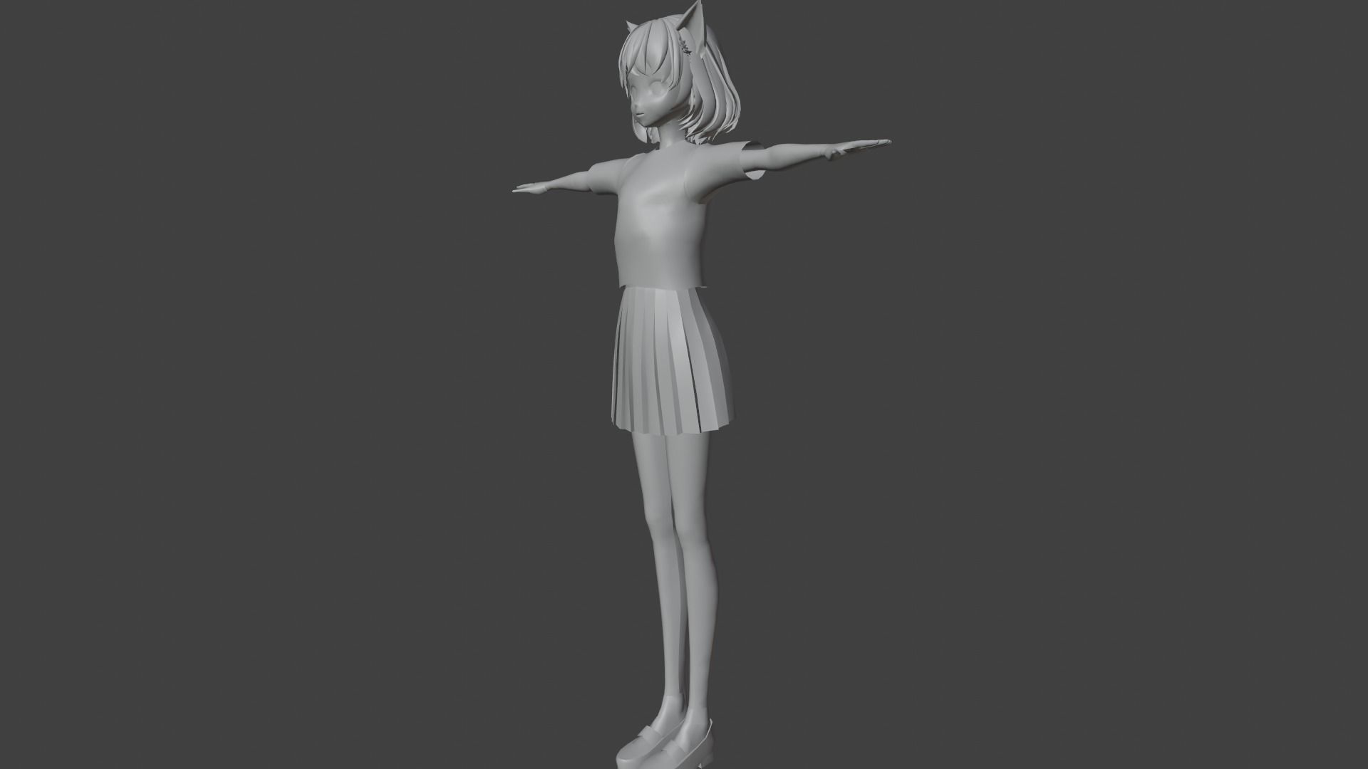 3D model cute anime girl character - Mayumi VR / AR / low-poly | CGTrader