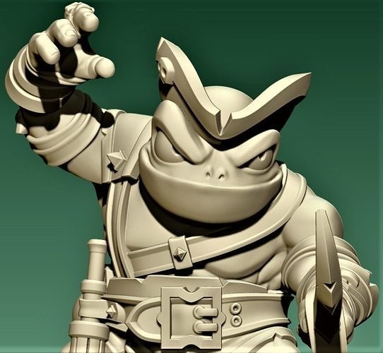 Toad Swordsman 3D model 3D printable | CGTrader