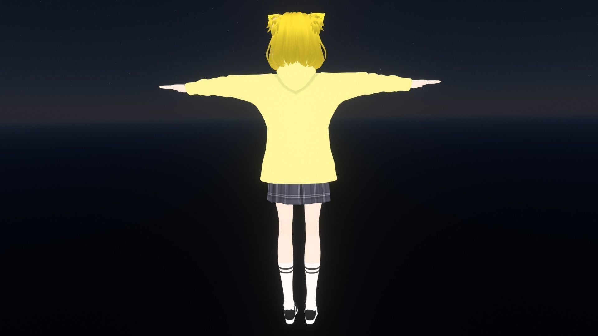 3D model cute anime girl character - Mitsuo VR / AR / low-poly | CGTrader