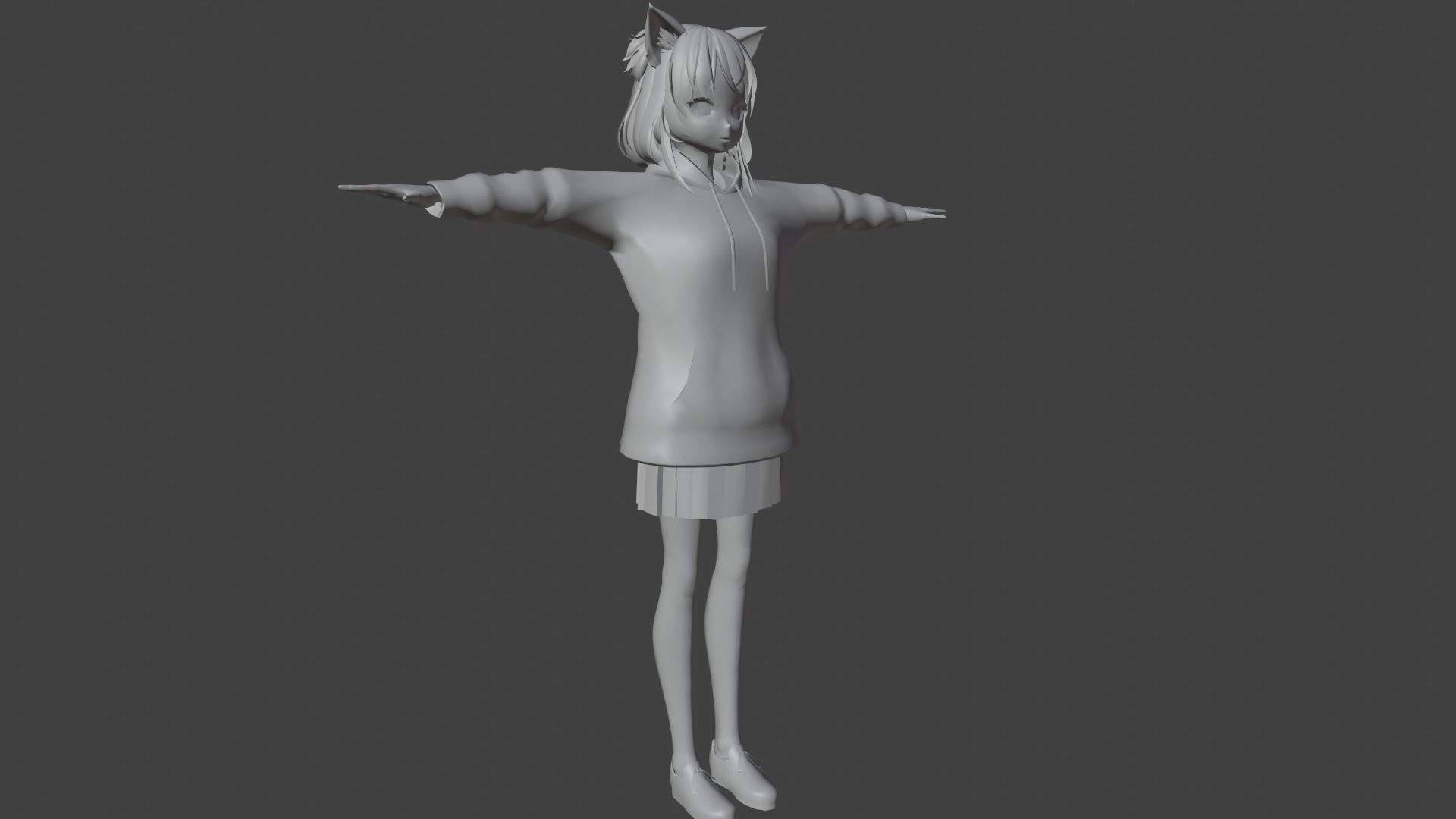 3D model cute anime girl character - Mitsuo VR / AR / low-poly | CGTrader