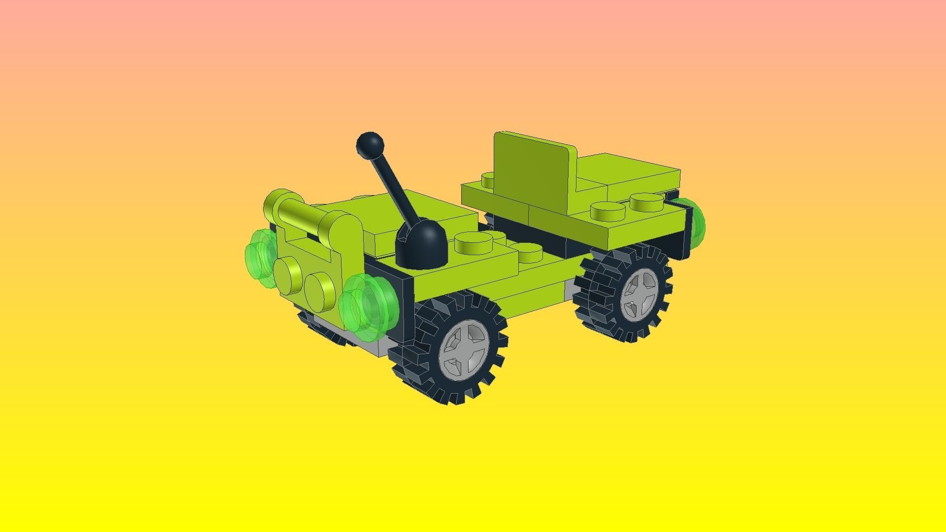 Lego Military Car Model 30071 3D model | CGTrader