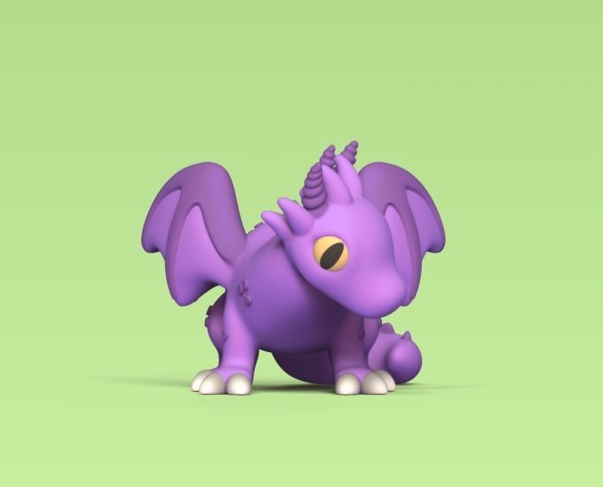Cartoon Dragon 3D model 3D printable | CGTrader