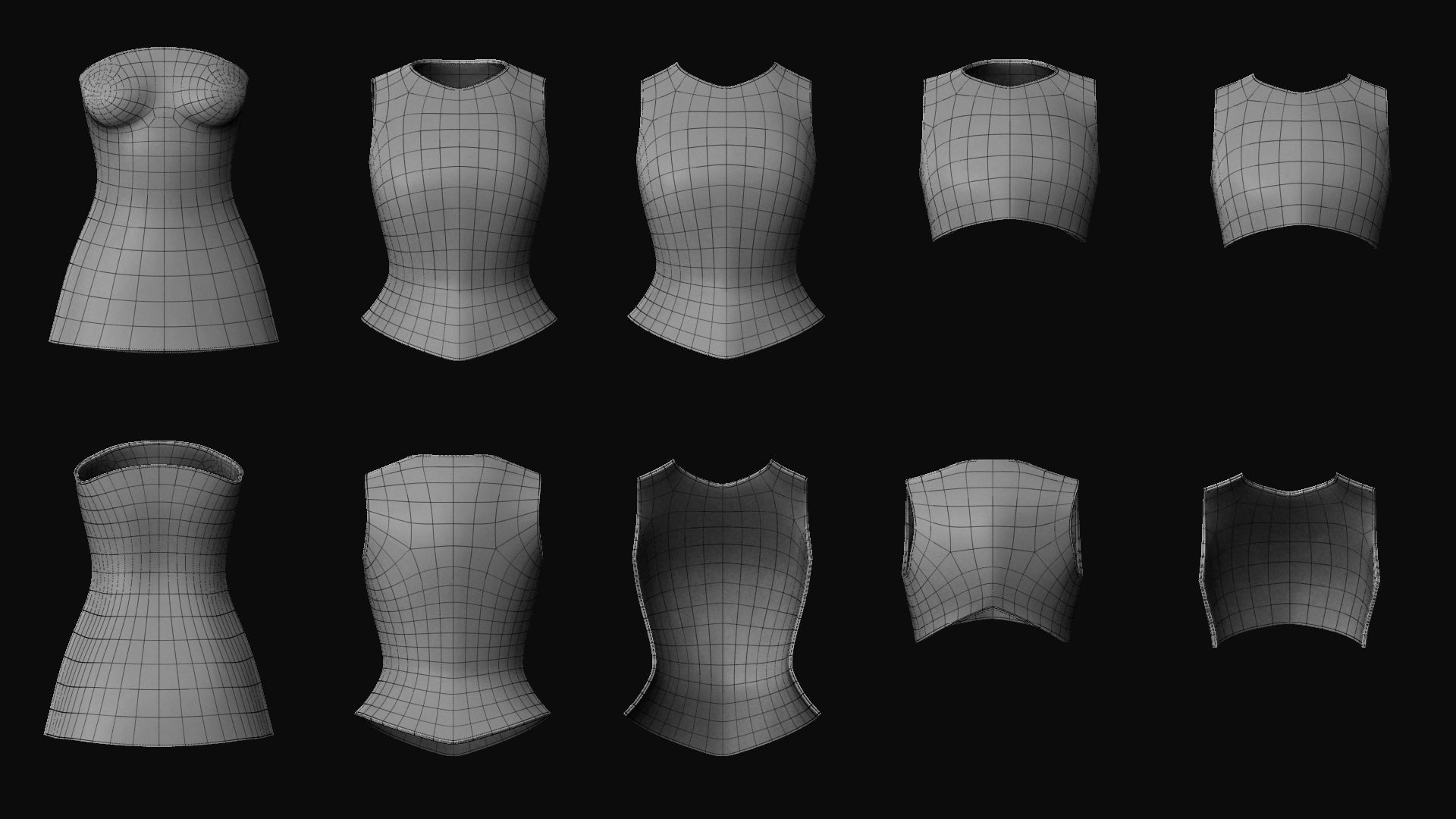 3D model Female Chest Armor Basemesh Kitbash VR / AR / low-poly | CGTrader