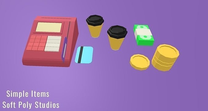 3D model 3D Simple Set - Shopping Pack VR / AR / low-poly | CGTrader