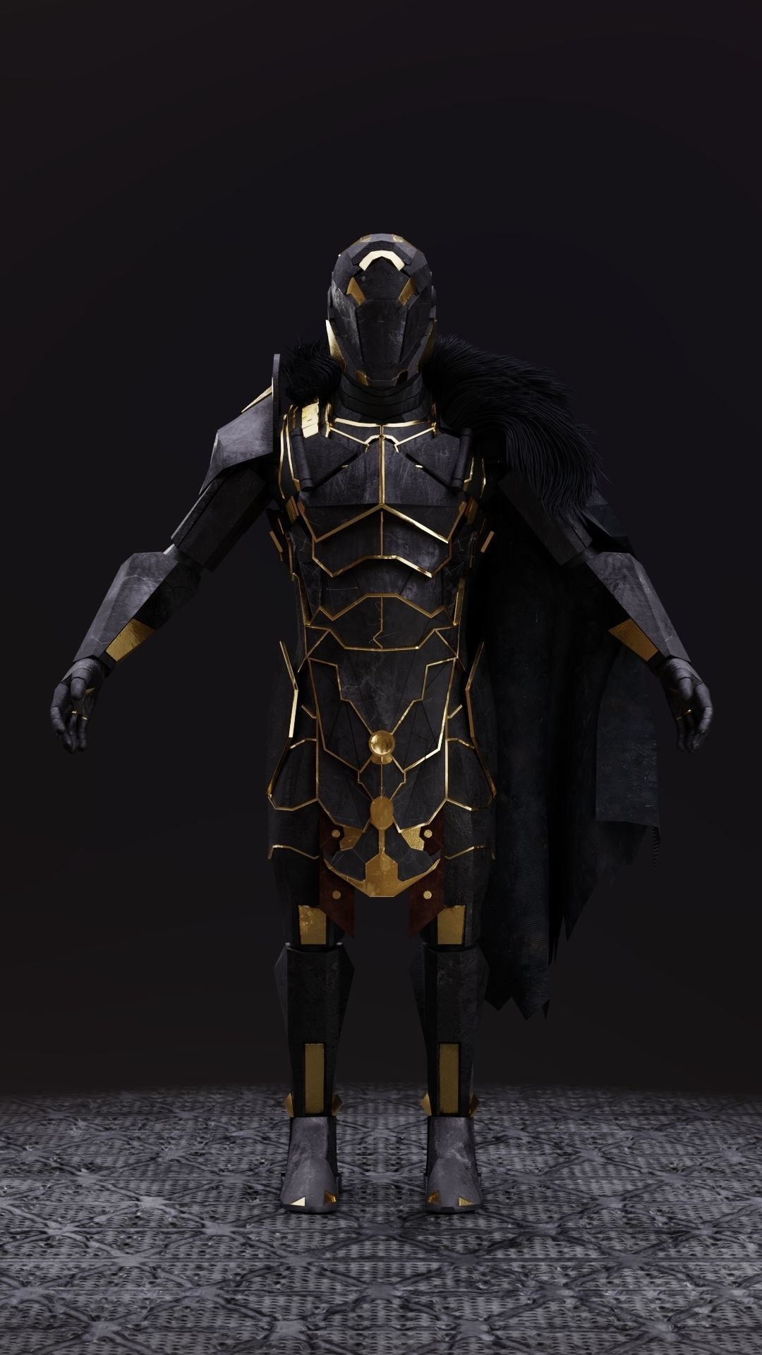 3D model Sci-fi Knight - A futuristic armoured character VR / AR / low ...