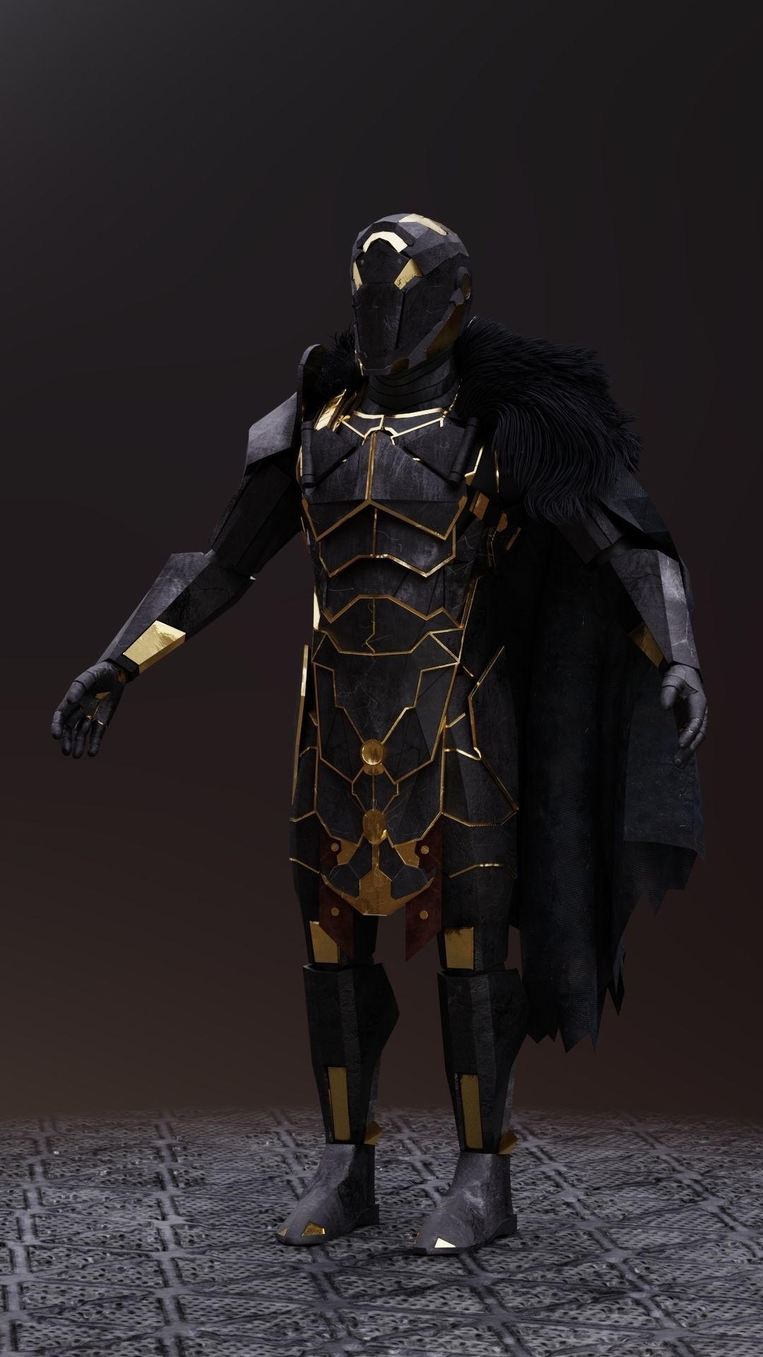 3D model Sci-fi Knight - A futuristic armoured character VR / AR / low ...