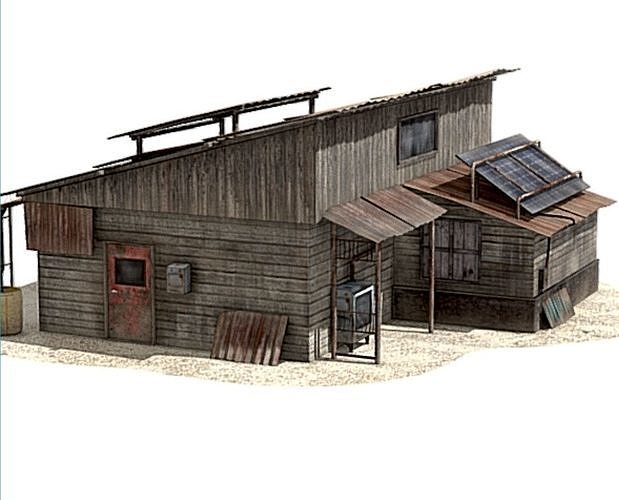 Post Apocalyptic house 3D model | CGTrader