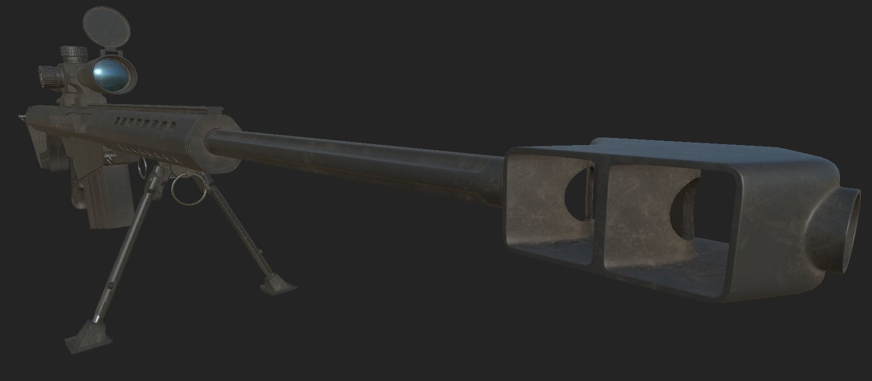 Barrett M82 free 3D model | CGTrader