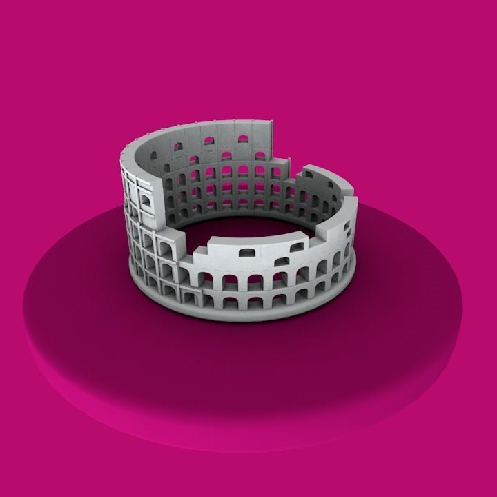 Printable Coliseum ring 3D model 3D printable | CGTrader