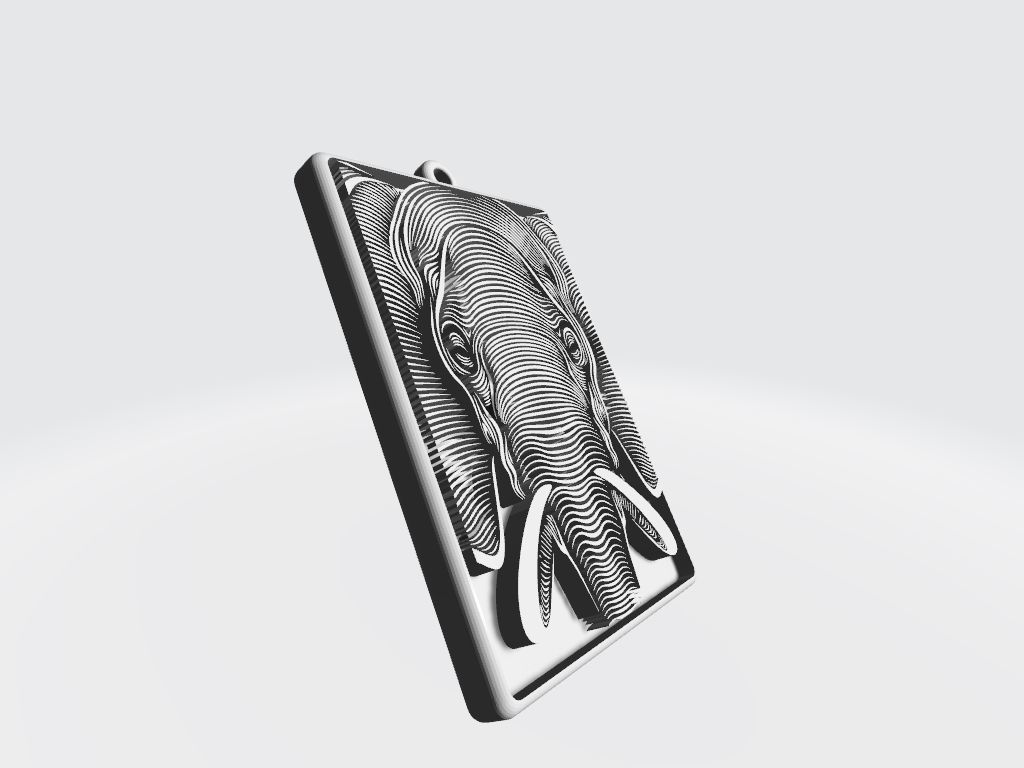 HM Elephant Keychain Model 001 3D model 3D printable | CGTrader