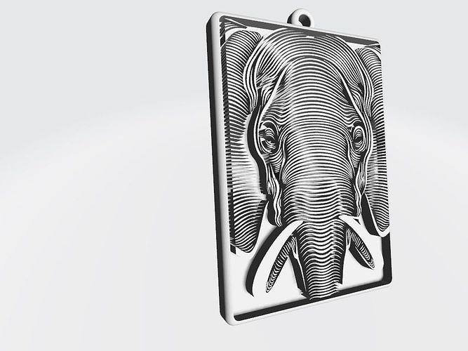 HM Elephant Keychain Model 001 3D model 3D printable | CGTrader
