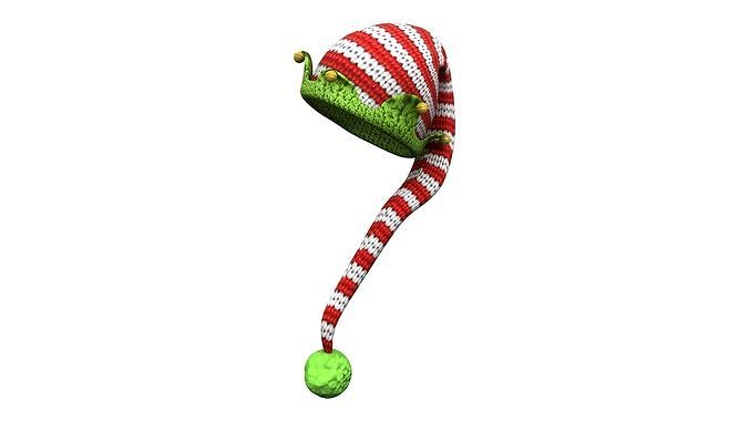 3D model Elf Hat With Bells VR / AR / low-poly | CGTrader