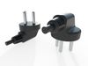 3D model Electrical Plug Type H Black VR / AR / low-poly | CGTrader