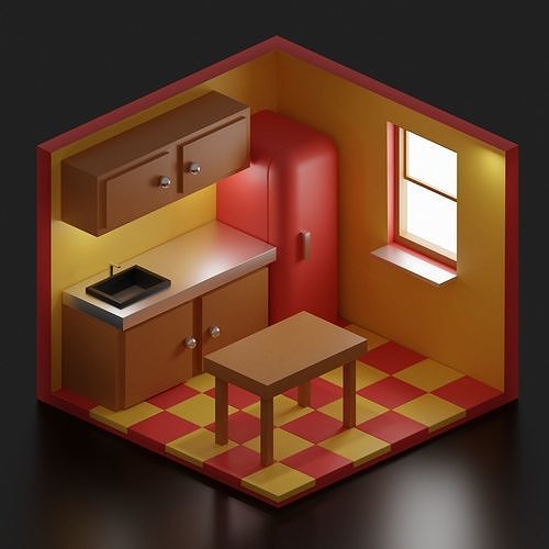 Kitchen 3D model 3D printable | CGTrader