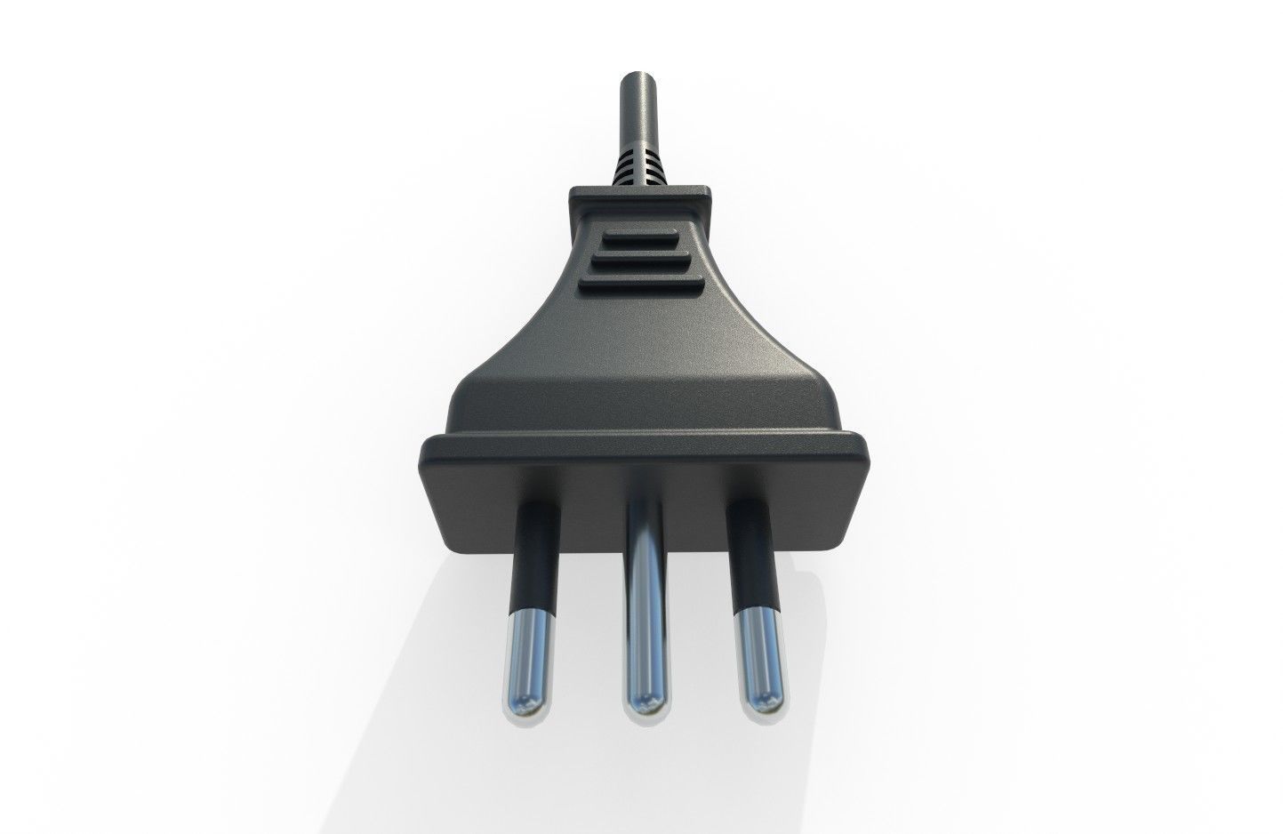 3D model Electrical Plug Type L Black VR / AR / low-poly | CGTrader