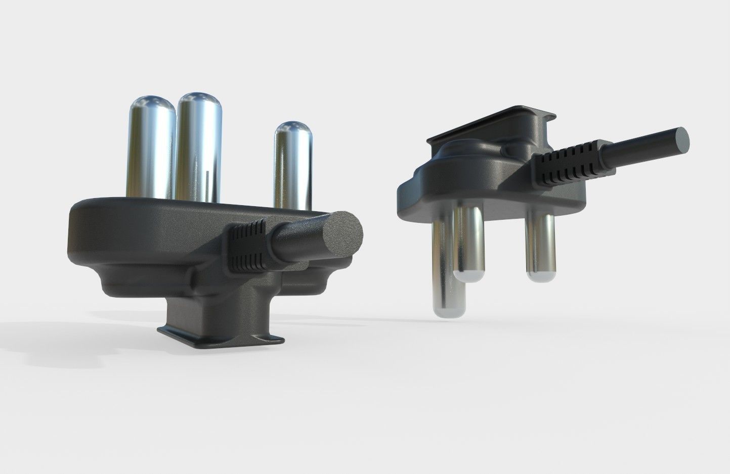 3D model Electrical Plug Type M Black VR / AR / low-poly | CGTrader