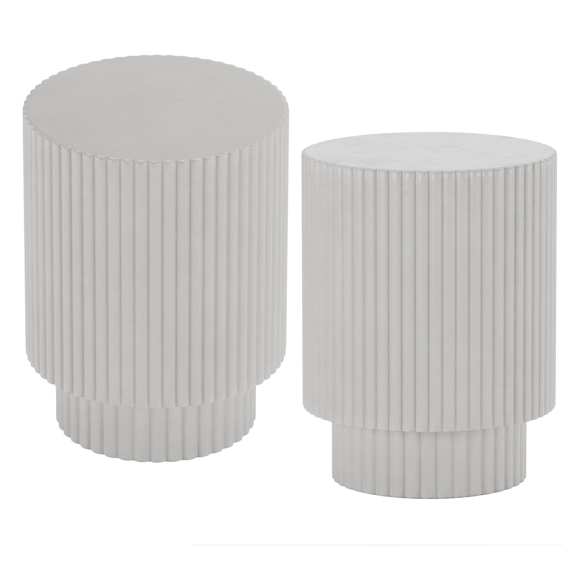 Coffee Side Table West Elm Fluted Odin 3D model | CGTrader