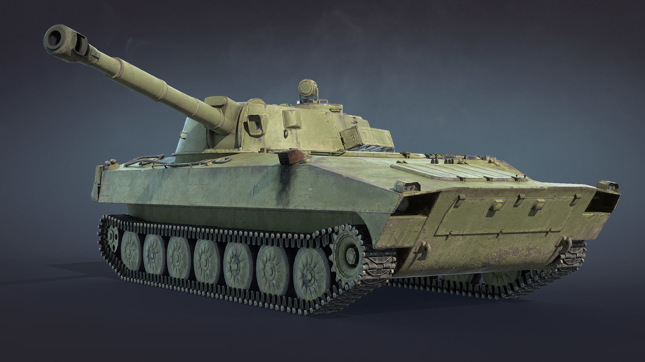 3D model 2S1 Gvozdika self-propelled howitzer VR / AR / low-poly | CGTrader