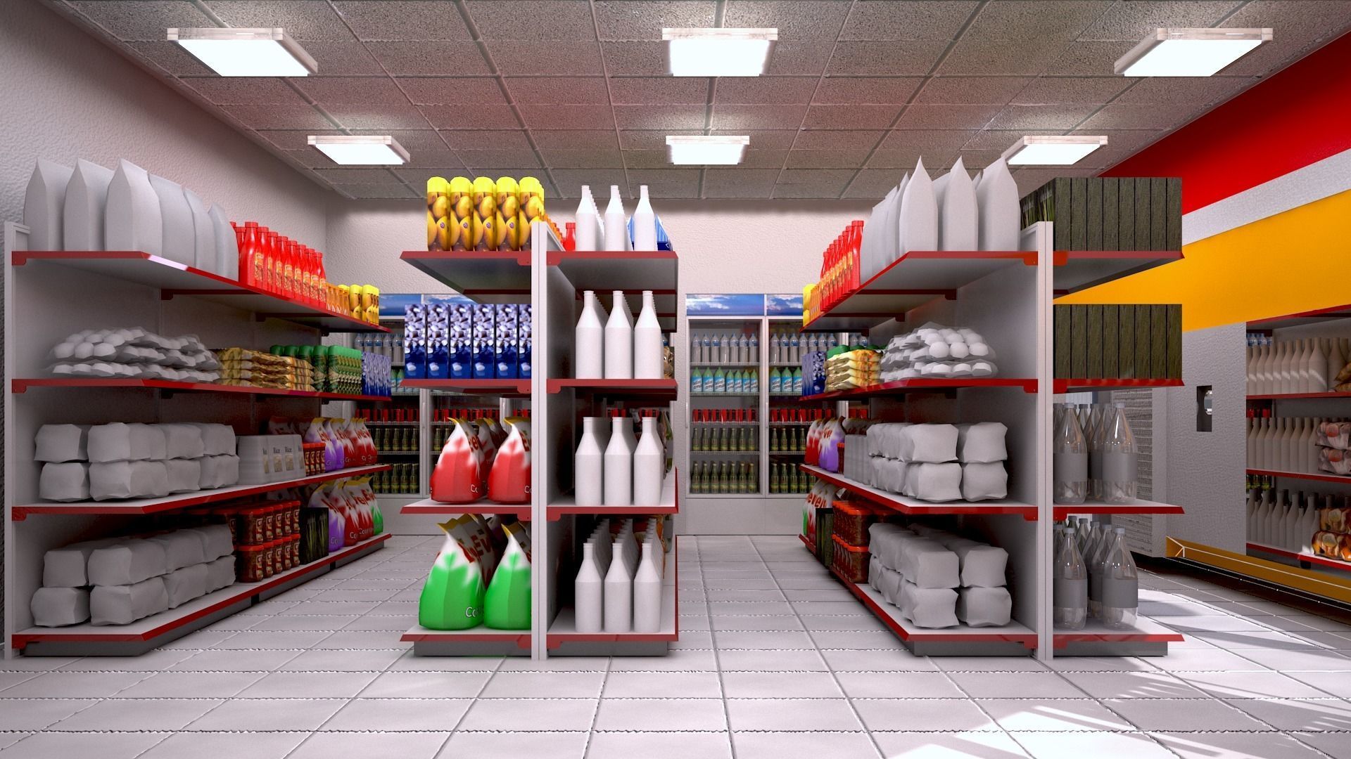 OXXO CONVENIENCE STORE 3D model rigged | CGTrader