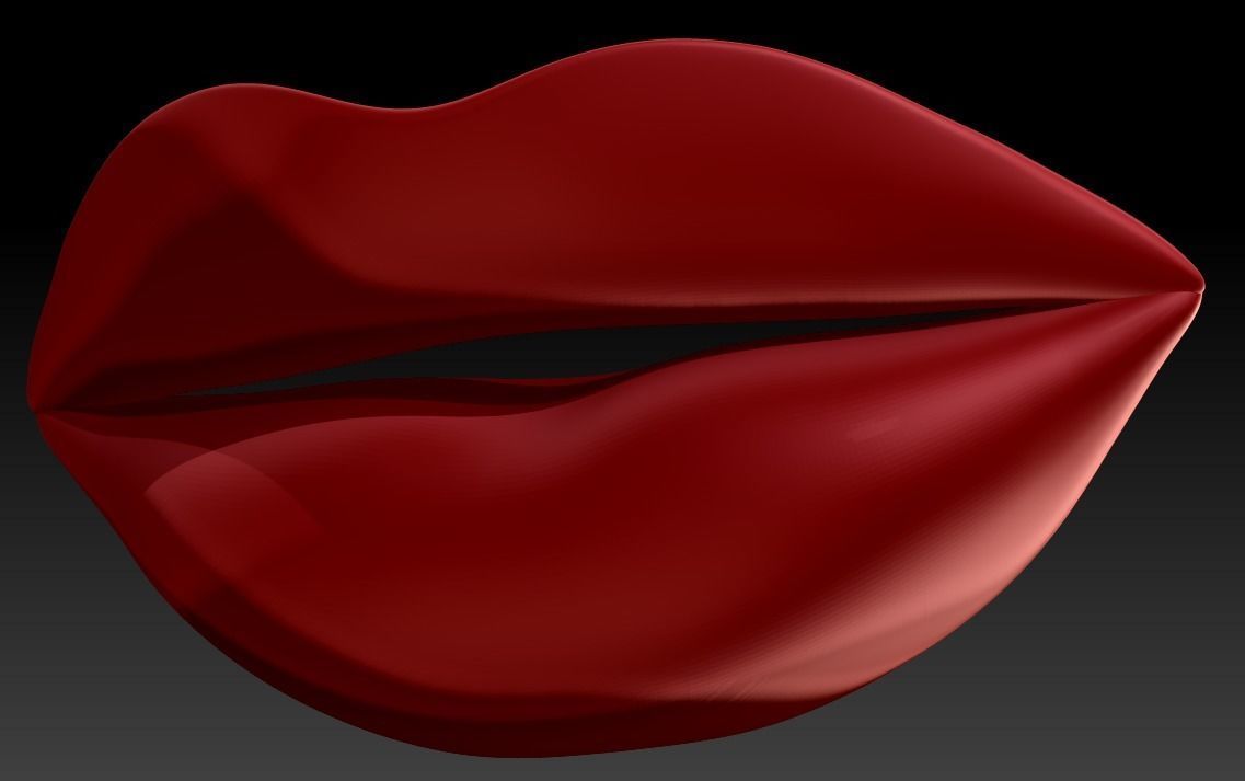 LIPS PUCKER DECOR PLAIN 3D model 3D printable | CGTrader