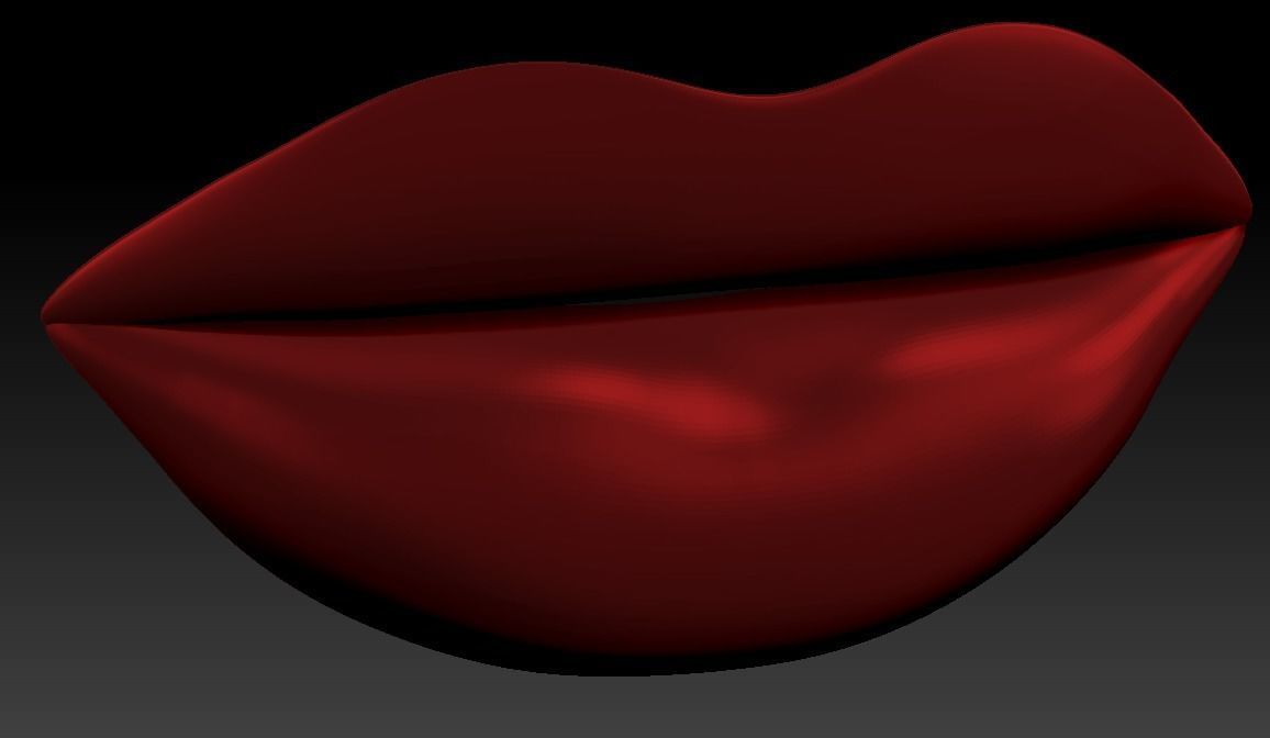 LIPS PUCKER DECOR PLAIN 3D model 3D printable | CGTrader