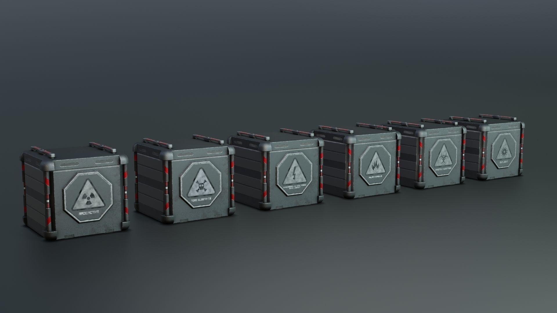 3D model Sci-fi Crates VR / AR / low-poly | CGTrader