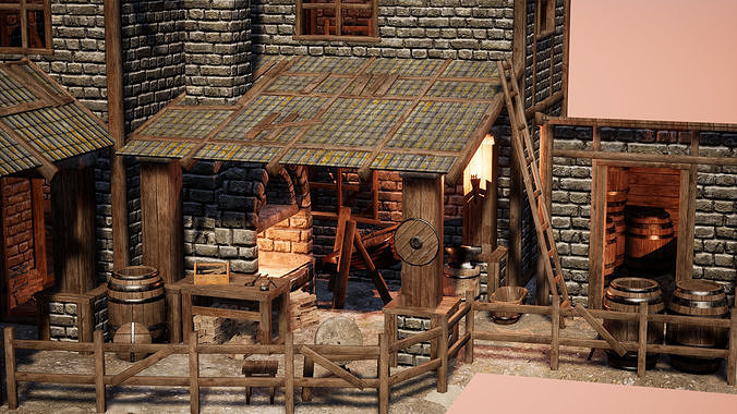 3D model Medieval forge VR / AR / low-poly | CGTrader