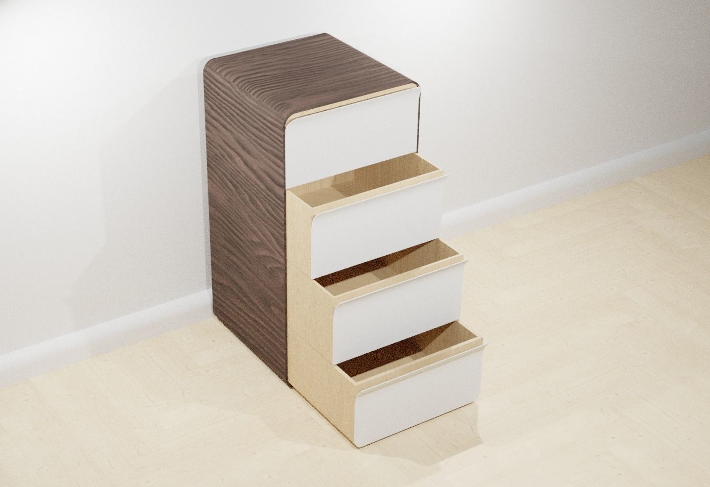 Modern futuristic chest of drawers 3D model | CGTrader