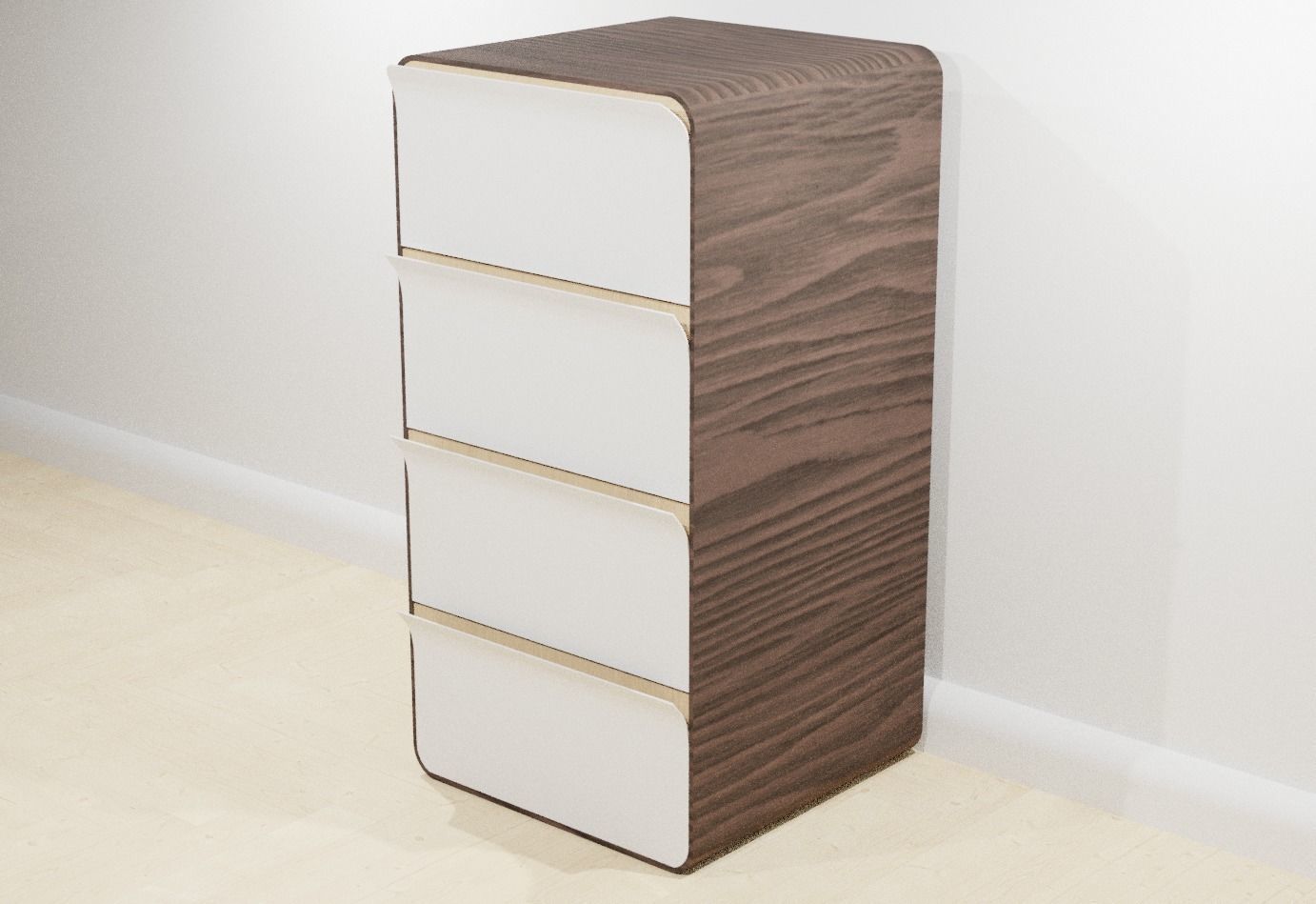 Modern futuristic chest of drawers 3D model | CGTrader