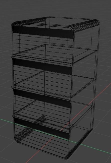 Modern futuristic chest of drawers 3D model | CGTrader