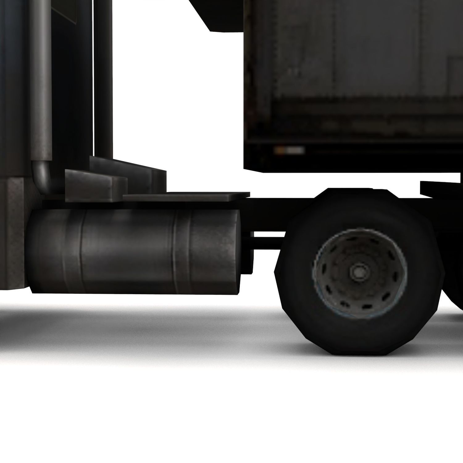 3D model Low Poly Truck Trailer - Game Ready Vehicle VR / AR / low-poly ...