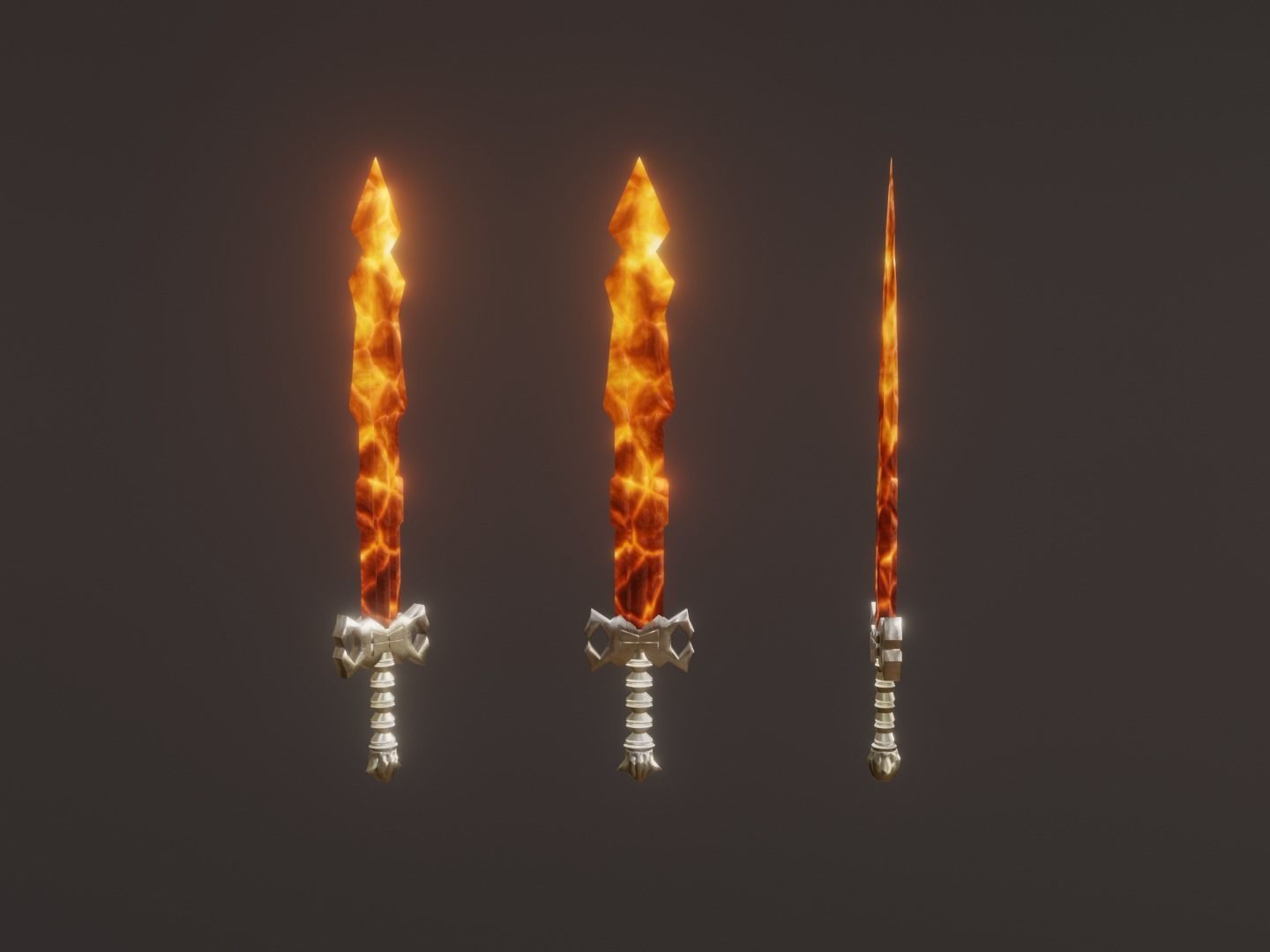 6 Elemental swords - magic swords 3D Model Collection | CGTrader