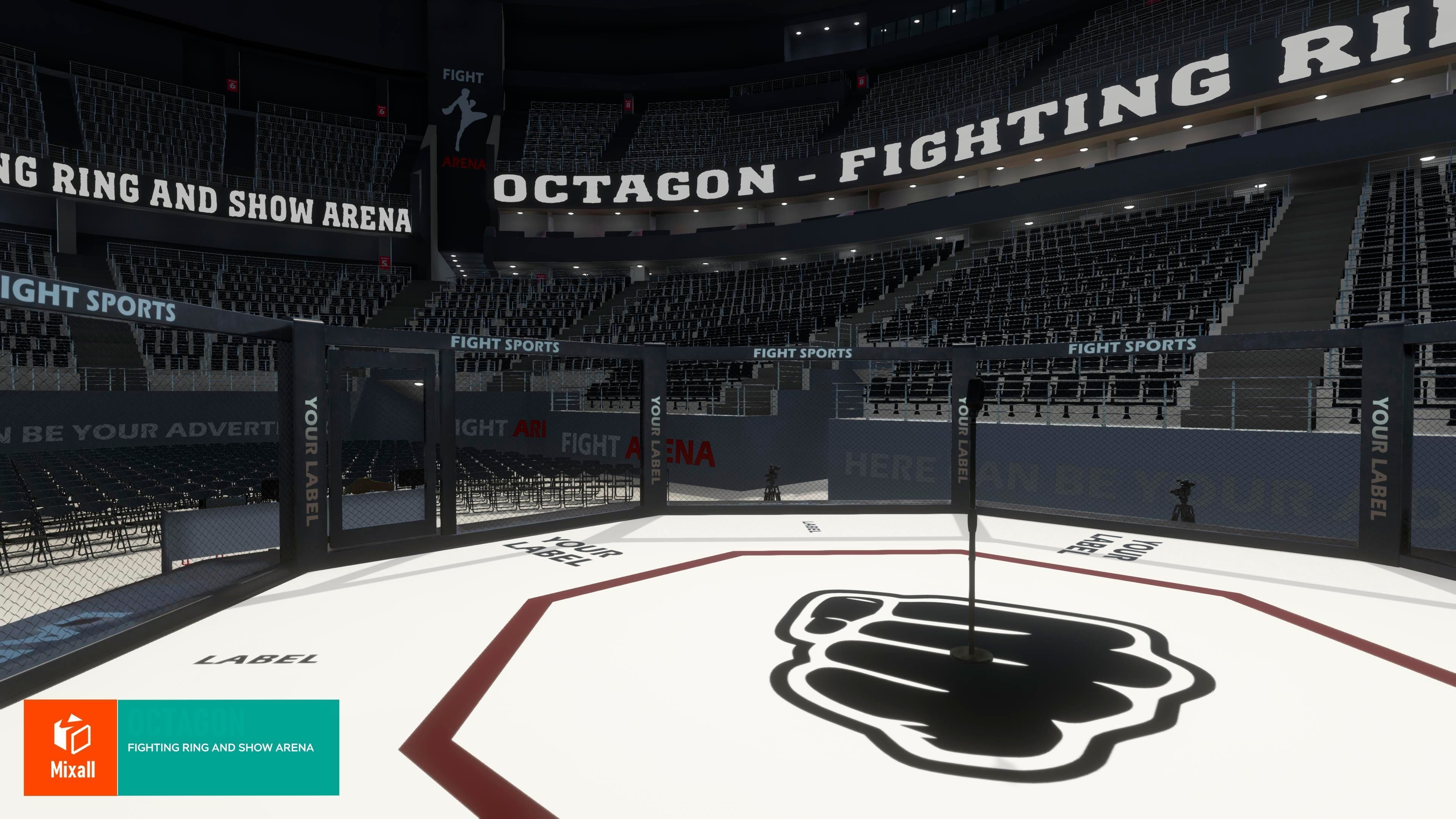 Octagon - fighting ring and show arena 3D model | CGTrader