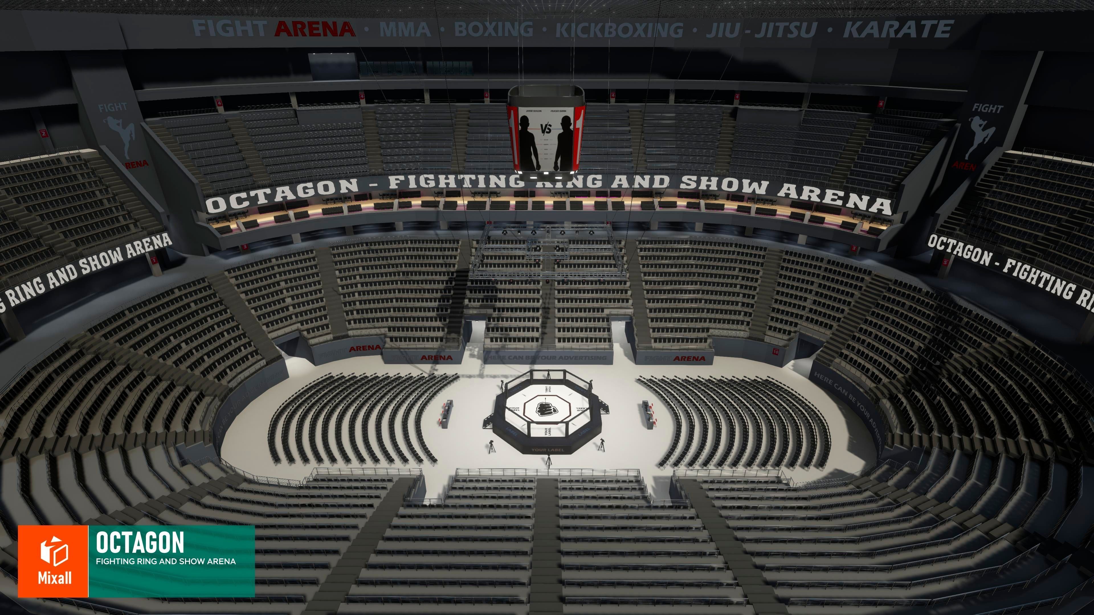 Octagon - fighting ring and show arena 3D model | CGTrader