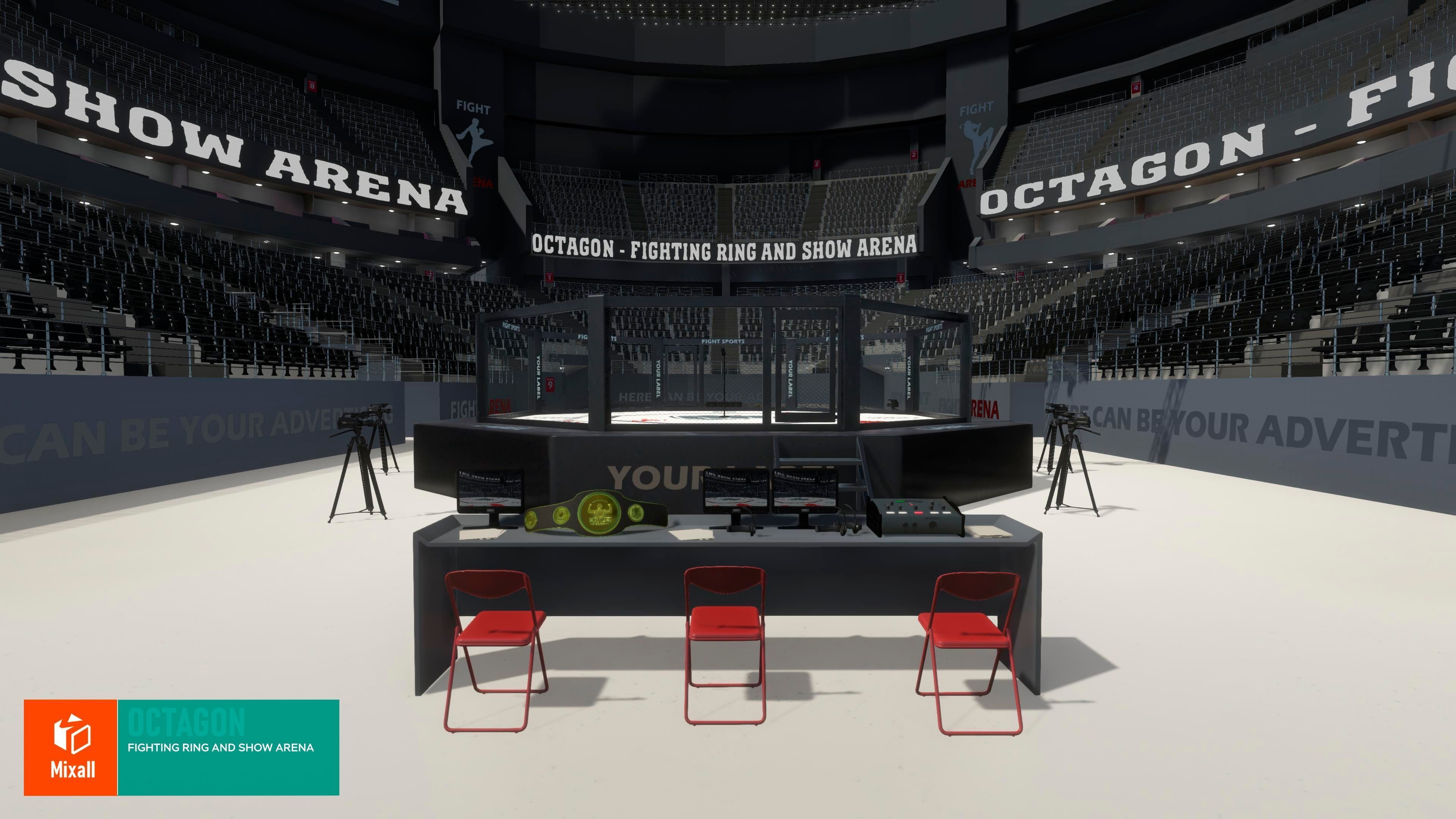 Octagon - fighting ring and show arena 3D model | CGTrader