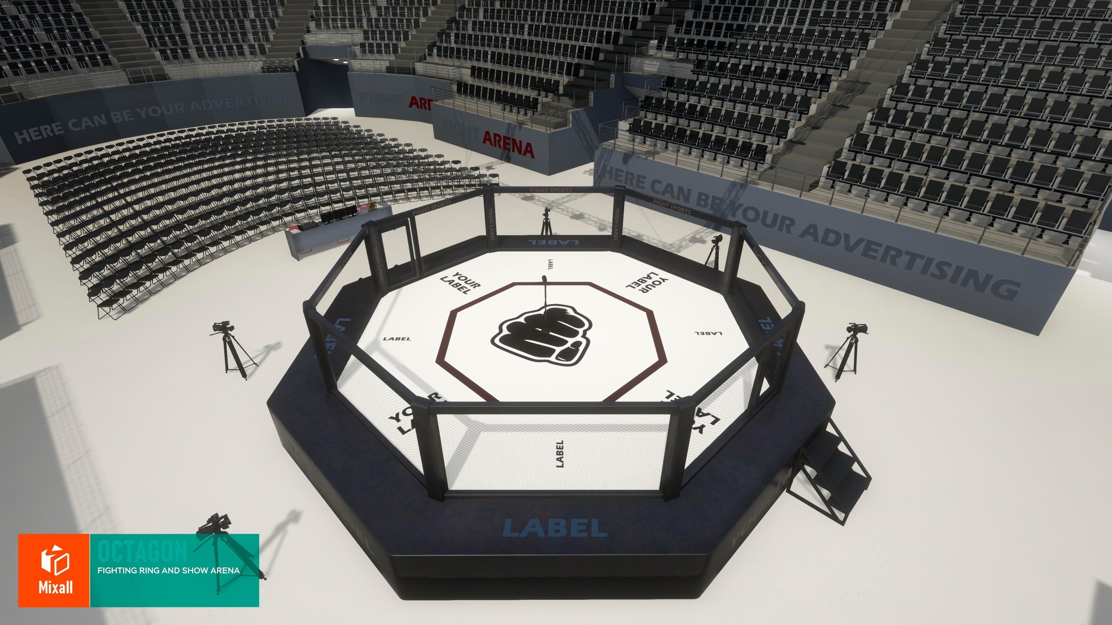 Octagon - fighting ring and show arena 3D model | CGTrader