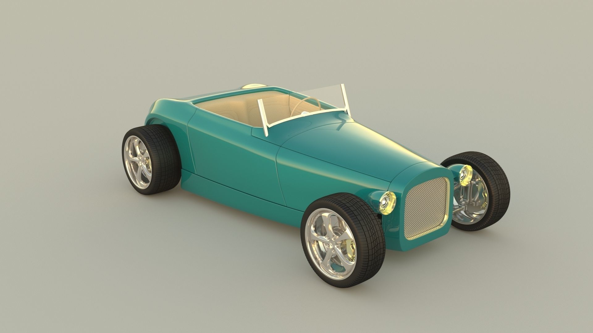 convertible classic custom hot-rod 3D model 3D model | CGTrader