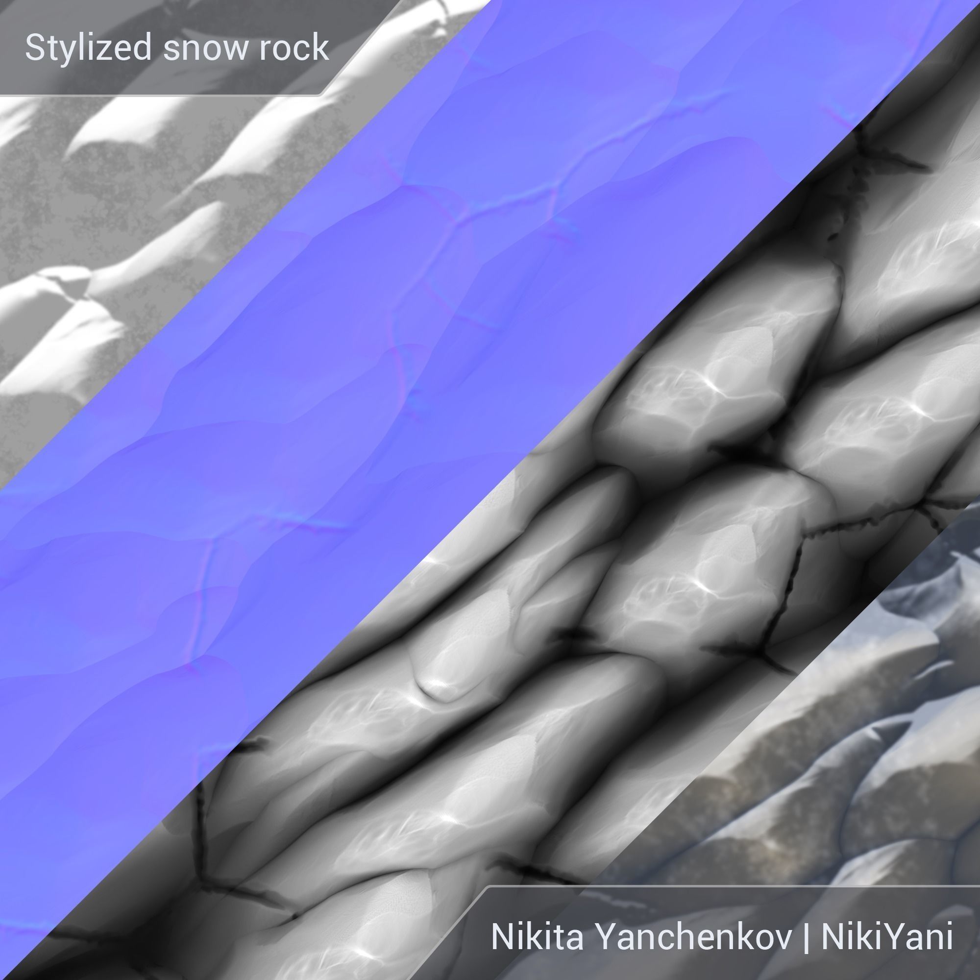 Stylized snow rock Texture | CGTrader
