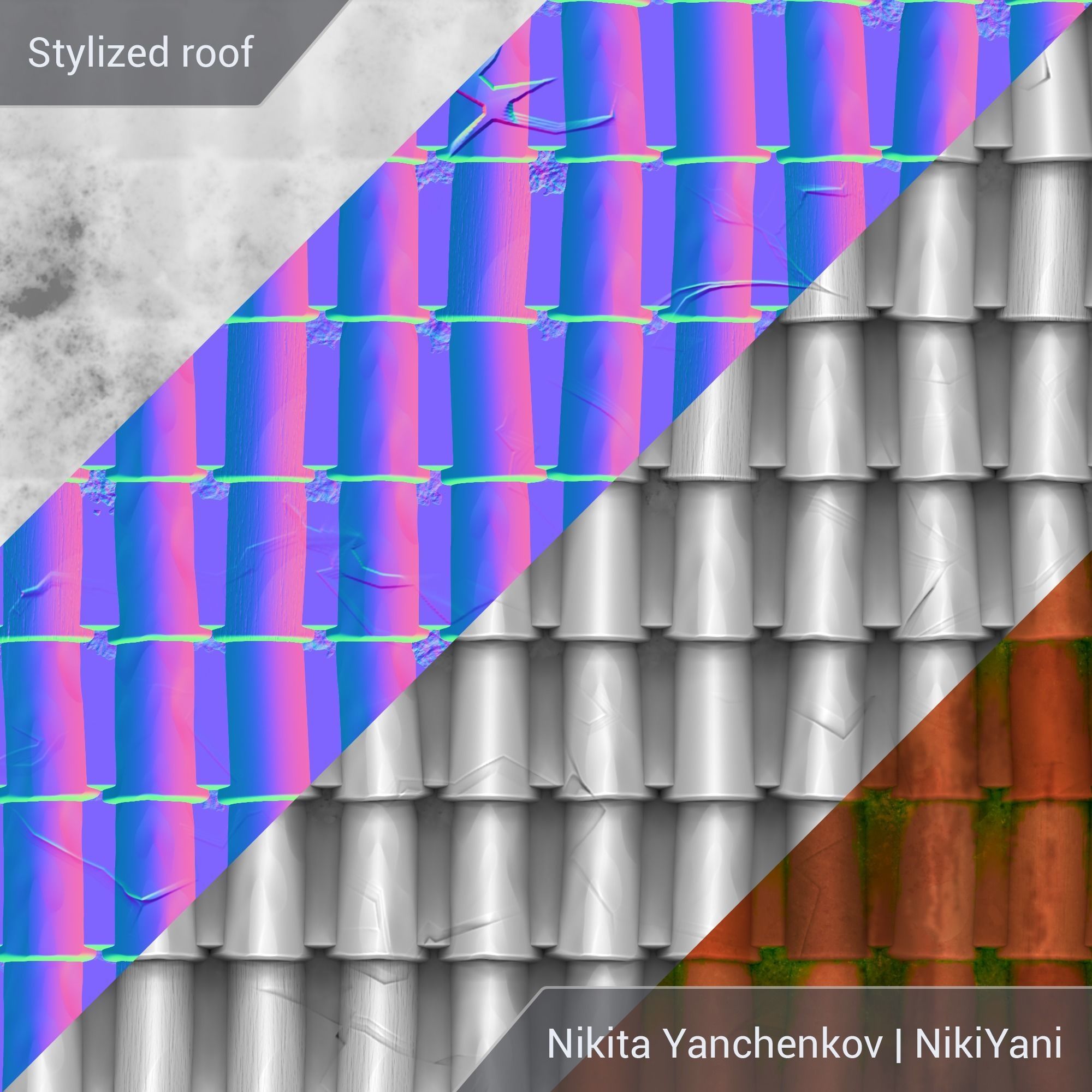 Stylized roof Texture | CGTrader