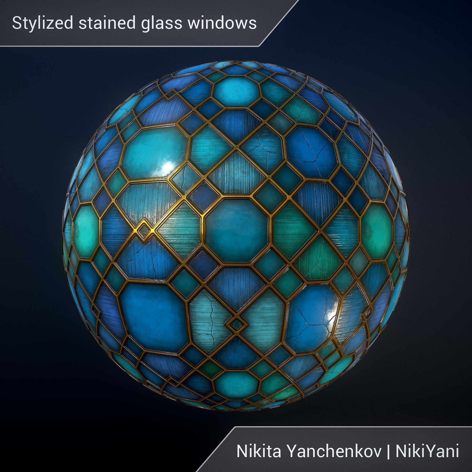 Stylized stained glass windows Texture | CGTrader