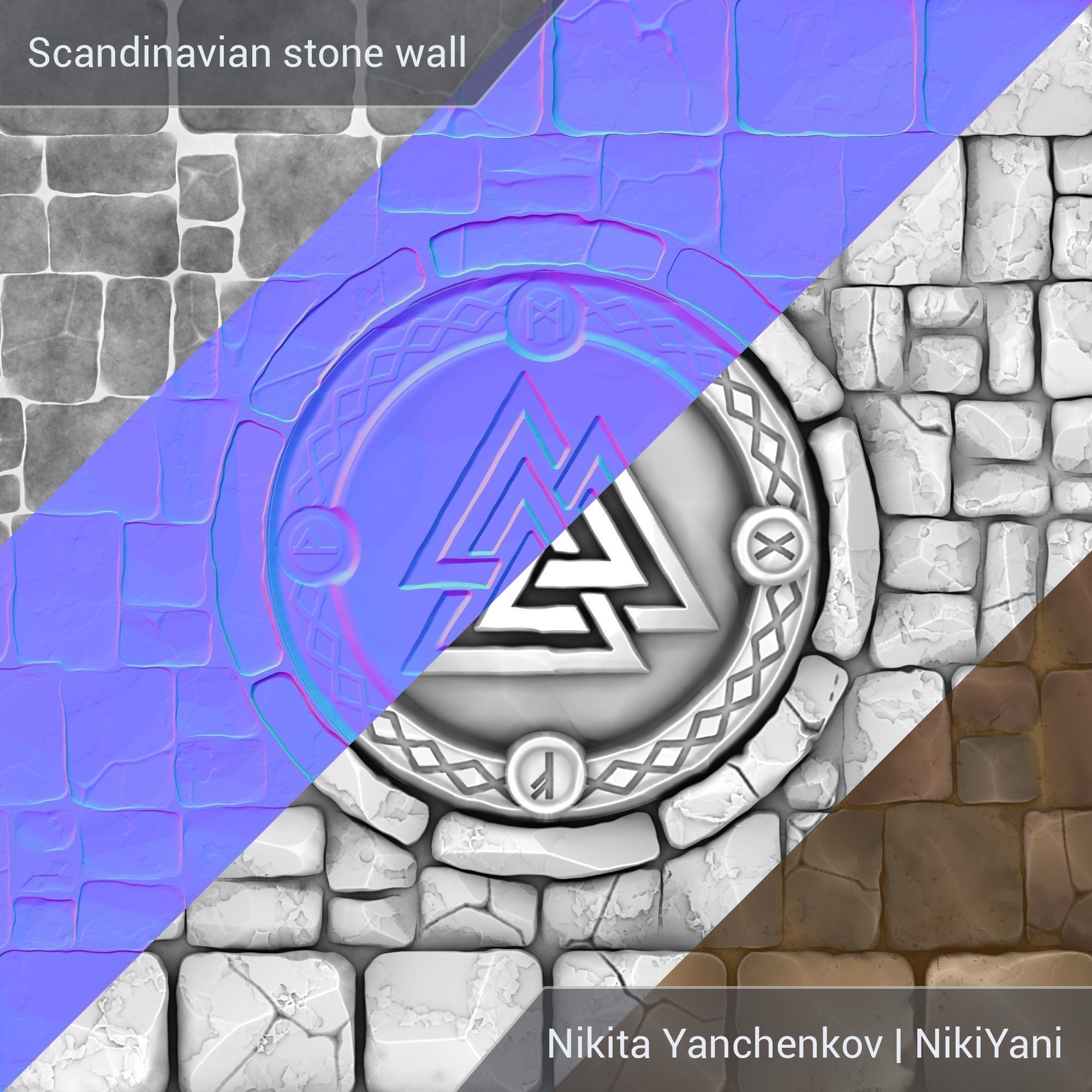 Scandinavian stone wall Texture | CGTrader