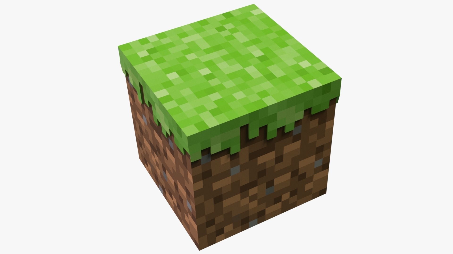 Minecraft Grass Block free VR / AR / low-poly 3D model rigged | CGTrader