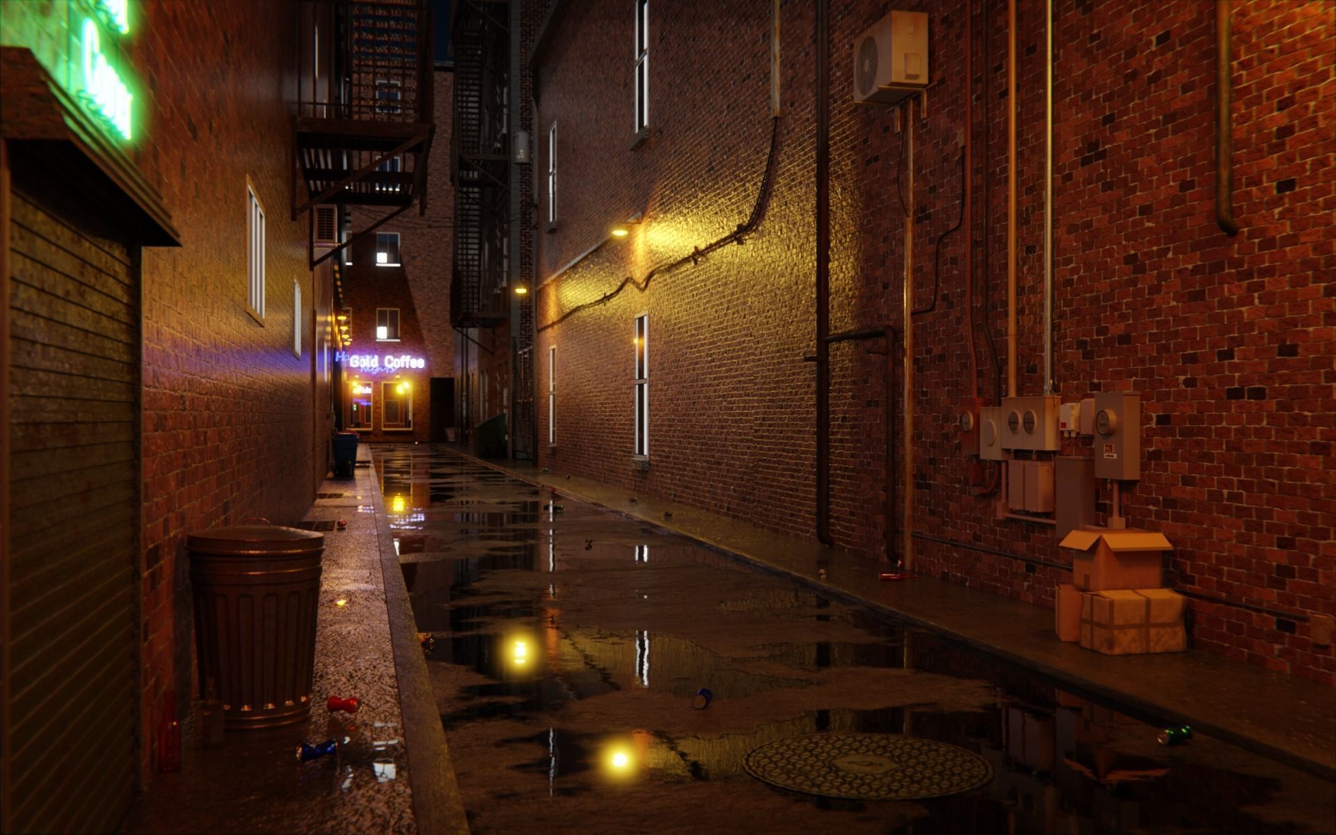 Alley 3d Scene 3D model | CGTrader